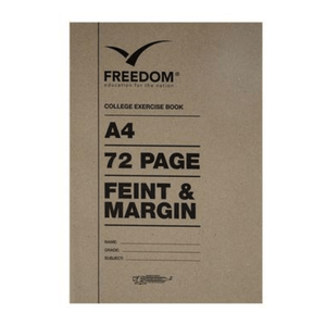 College Exercise Book Soft Cover A4 72pg - Pack of 10